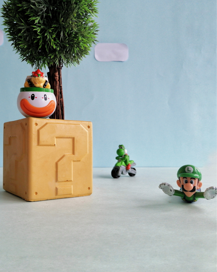 Matera SUPER Mario Bross en concreto-cemento 💥 – Materia Gris co